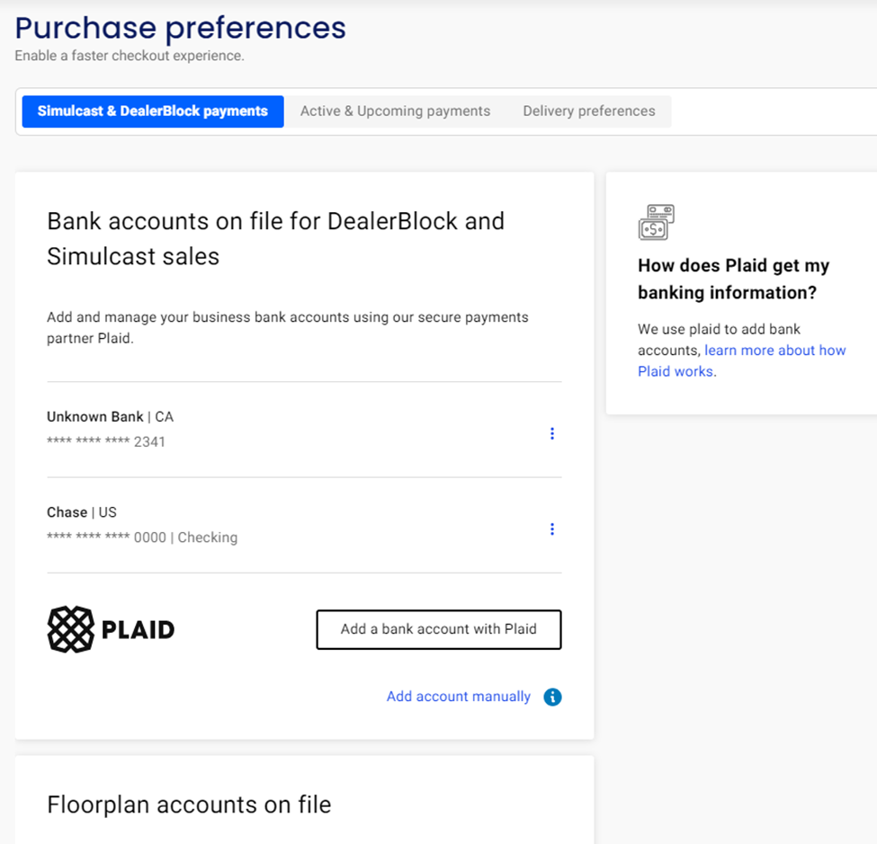 Manage Payment Methods