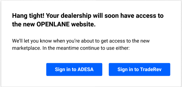 Accessing OPENLANE.ca for the first time